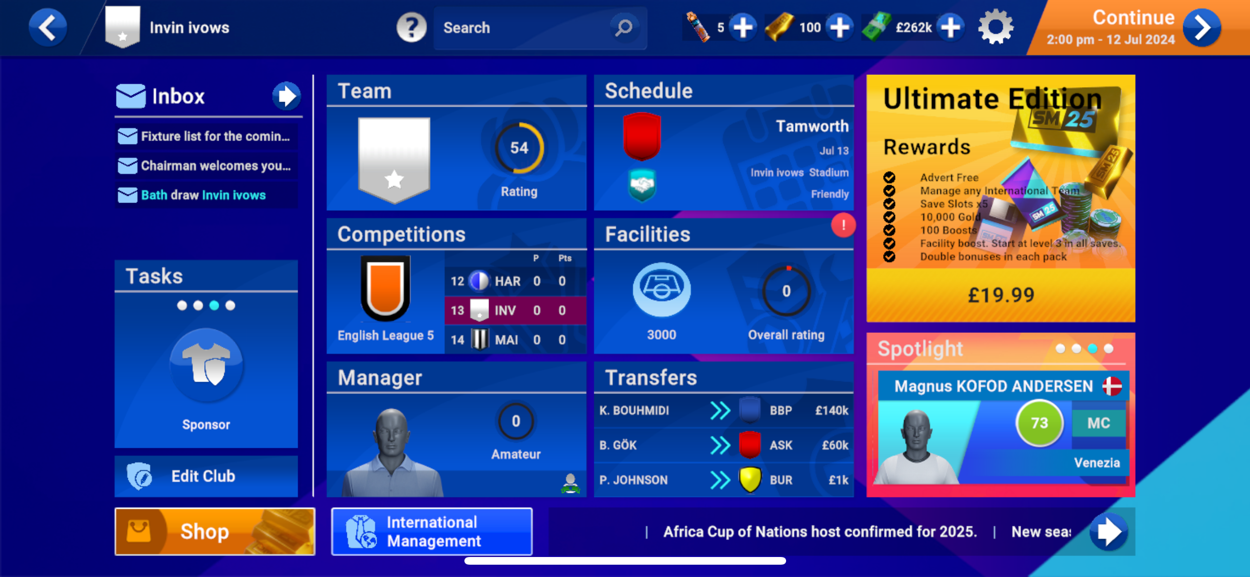 A New Look for Soccer Manager 2025 - Invincibles Studio
